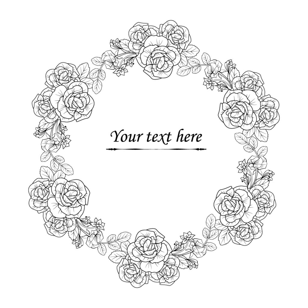Rose flower border design. rose border and frame design, rose border ...