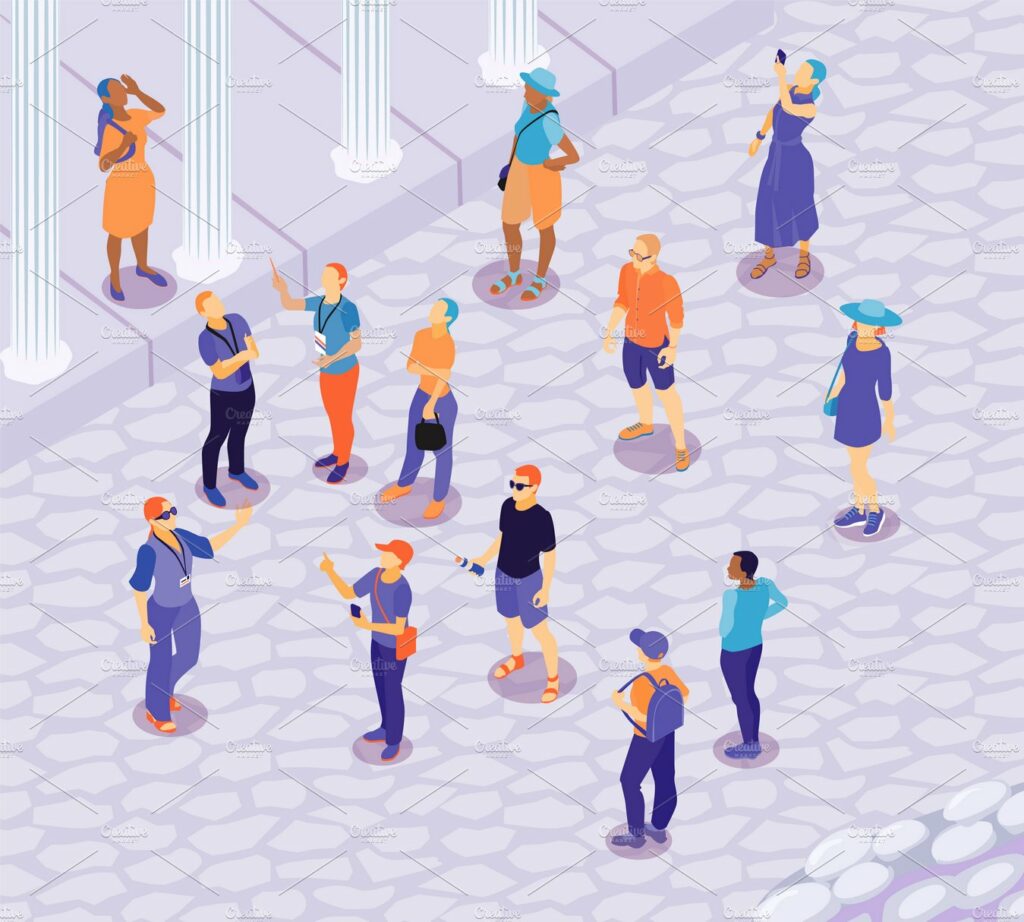 Isometric excursion composition – MasterBundles