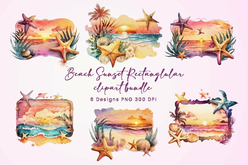Beach Sunset Rectangular Bundle – MasterBundles