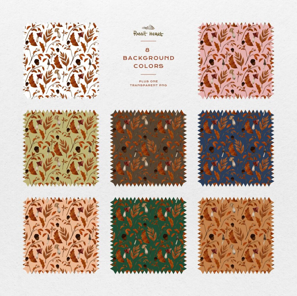 Fall Leafs - Digital Paper Set – MasterBundles