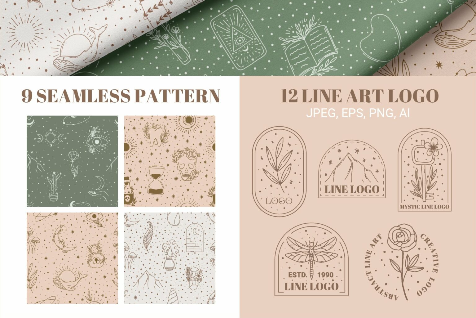 Mystical Line Art Collection – MasterBundles
