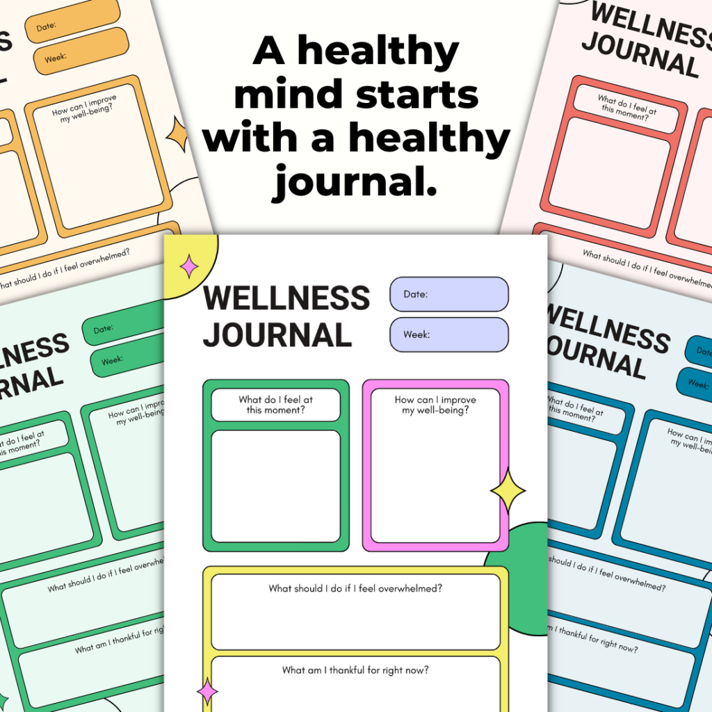 5 Cute Wellness Journal Planners Template - MasterBundles