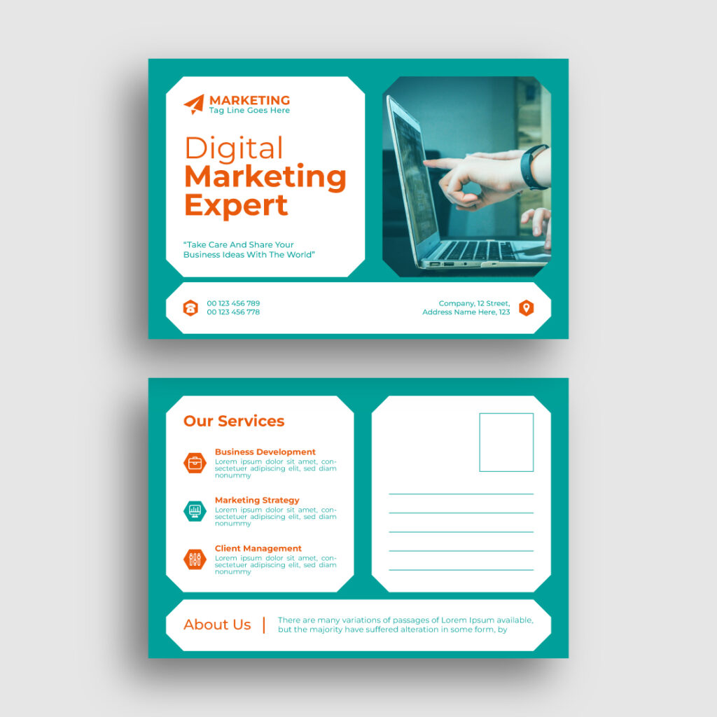 02: digital marketing postcard design templates - MasterBundles