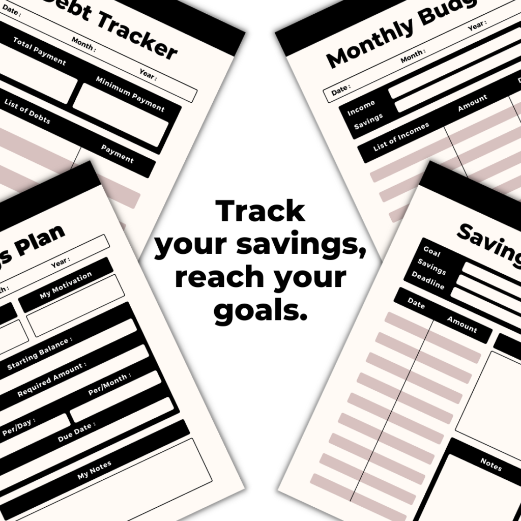 Savings Plan Planner Canva Template - MasterBundles