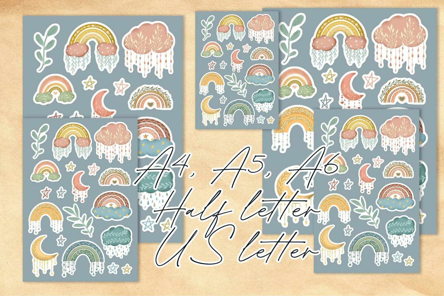 Rainbow sticker pack - MasterBundles