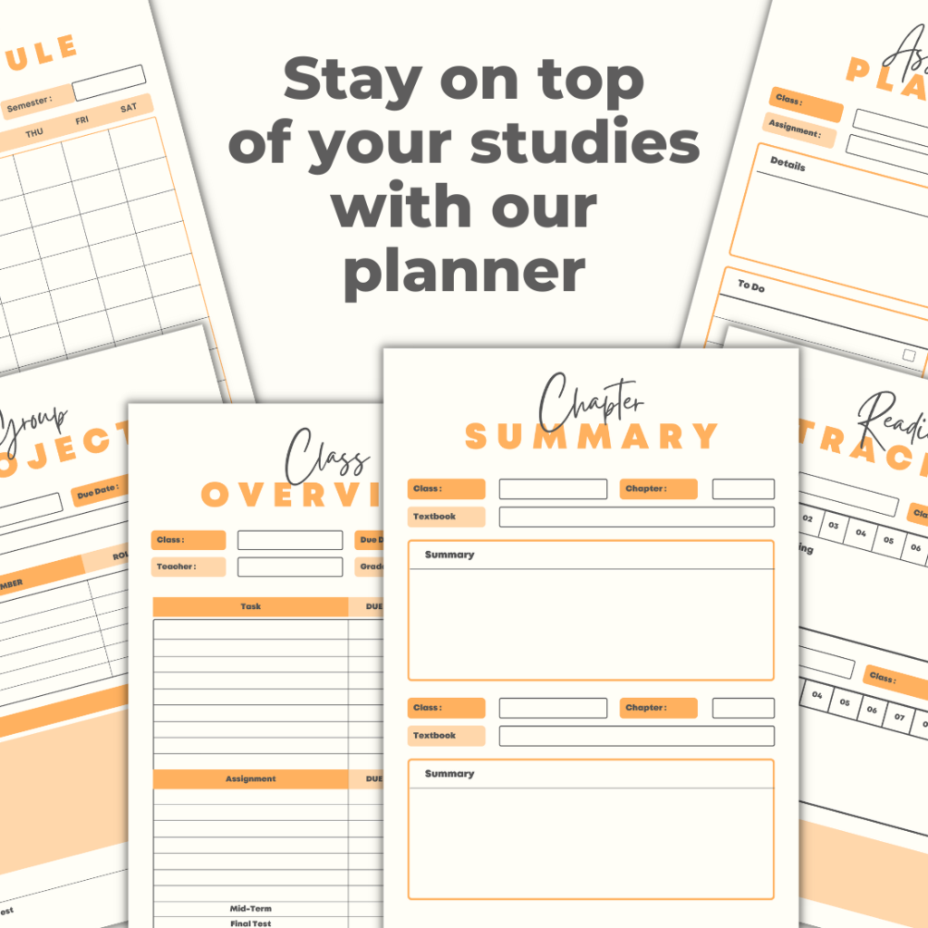 Student Schedule Project Canva Planner - MasterBundles