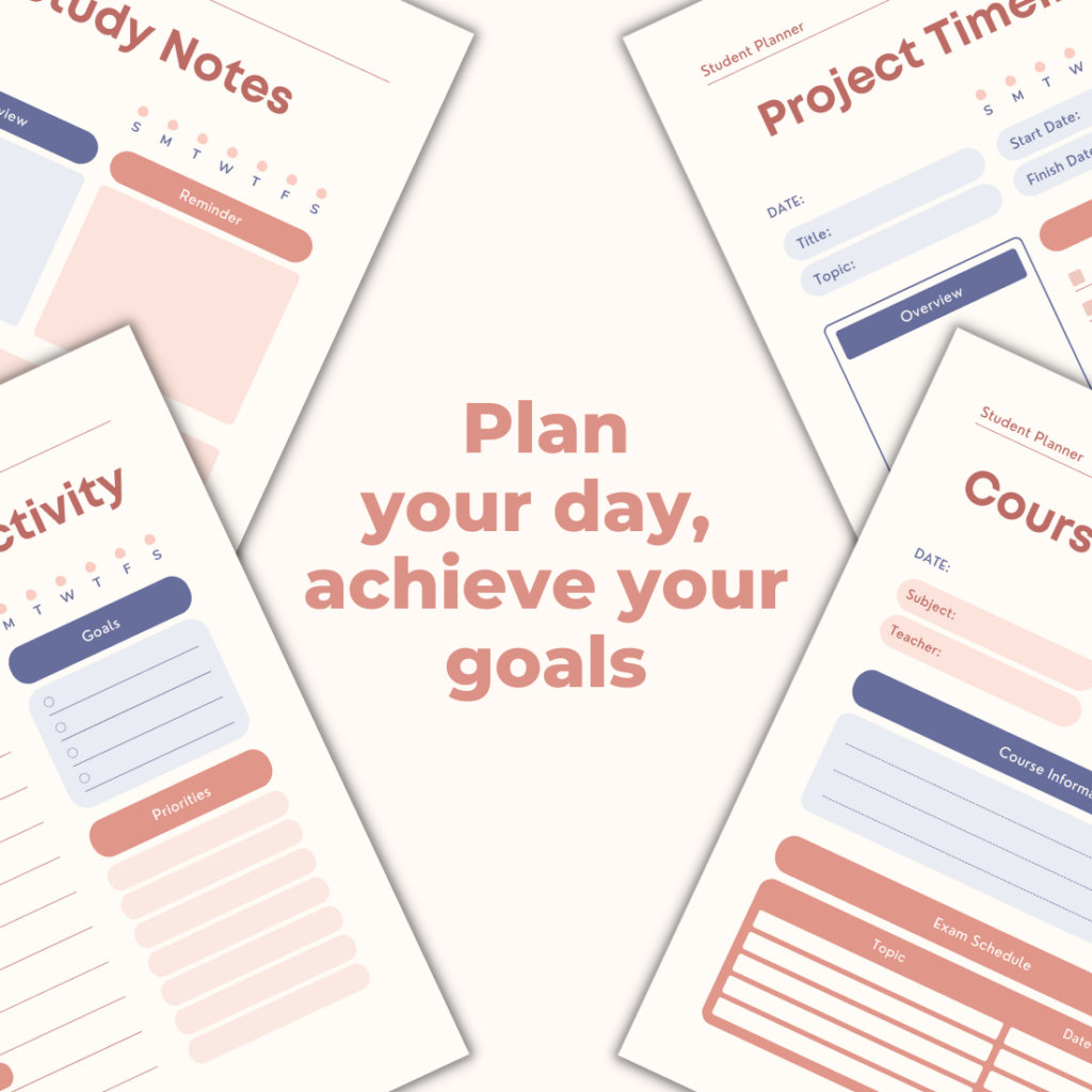 Modern Daily Student Productivity Planner Template - MasterBundles