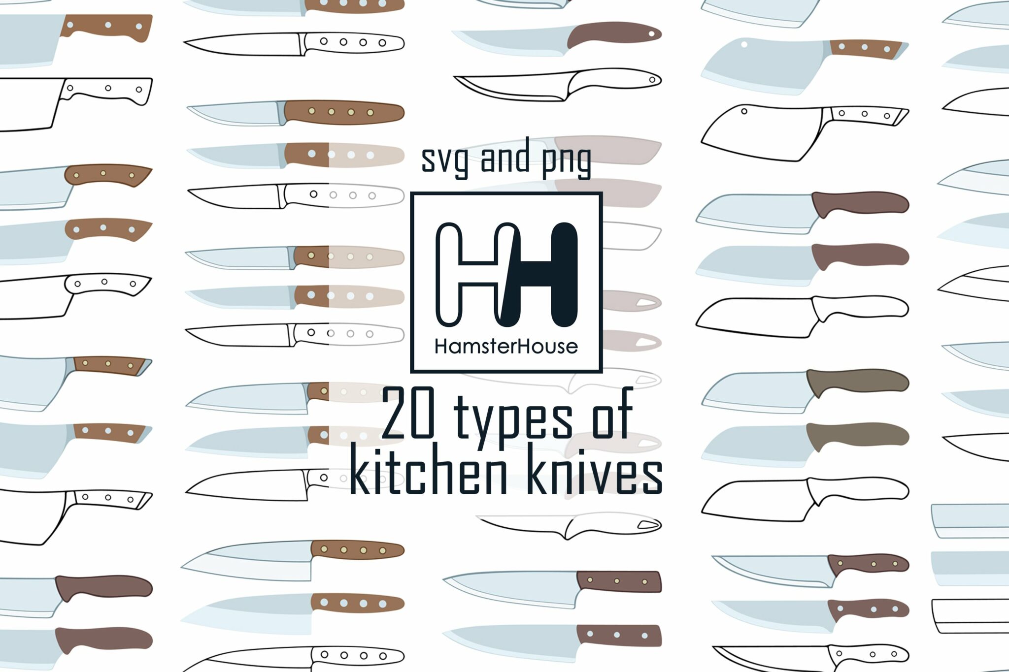 20 types of kitchen knives – MasterBundles