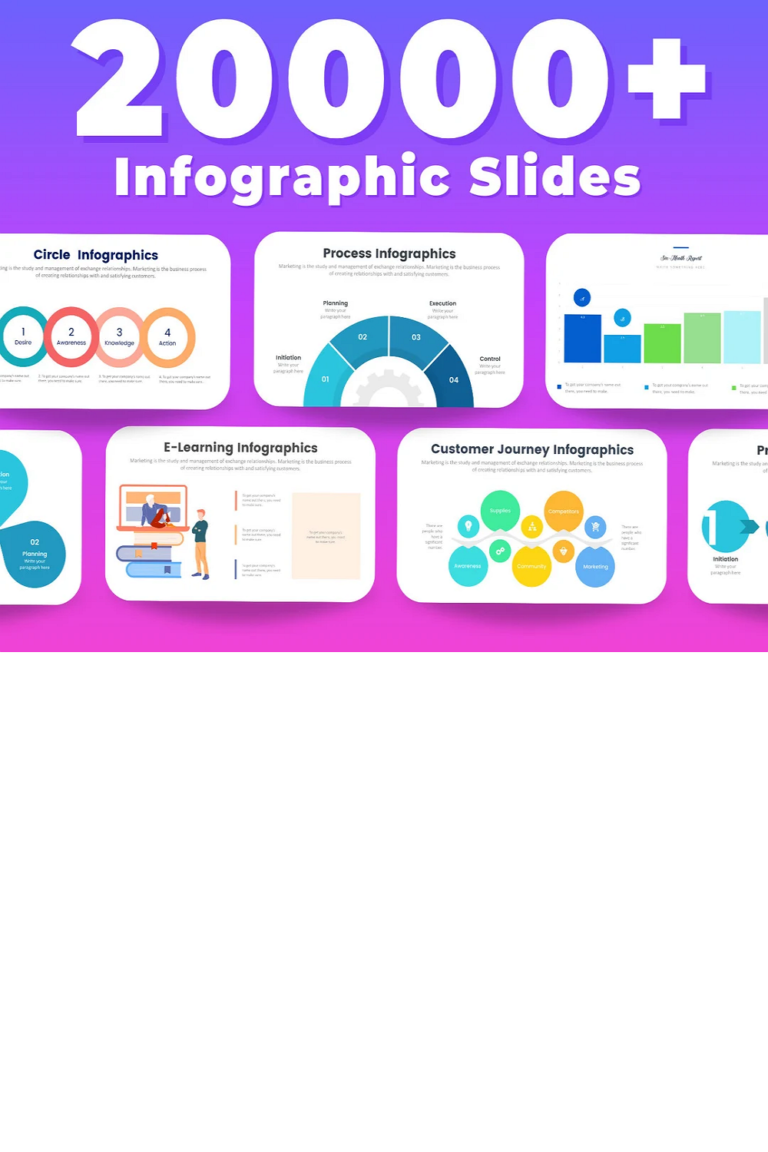 20000 Infographics Slides Premium Vectors Icons Masterbundles