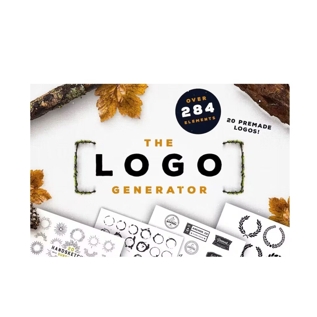 The Complete Logo Generator Pack + 800 Icons and Elements - MasterBundles