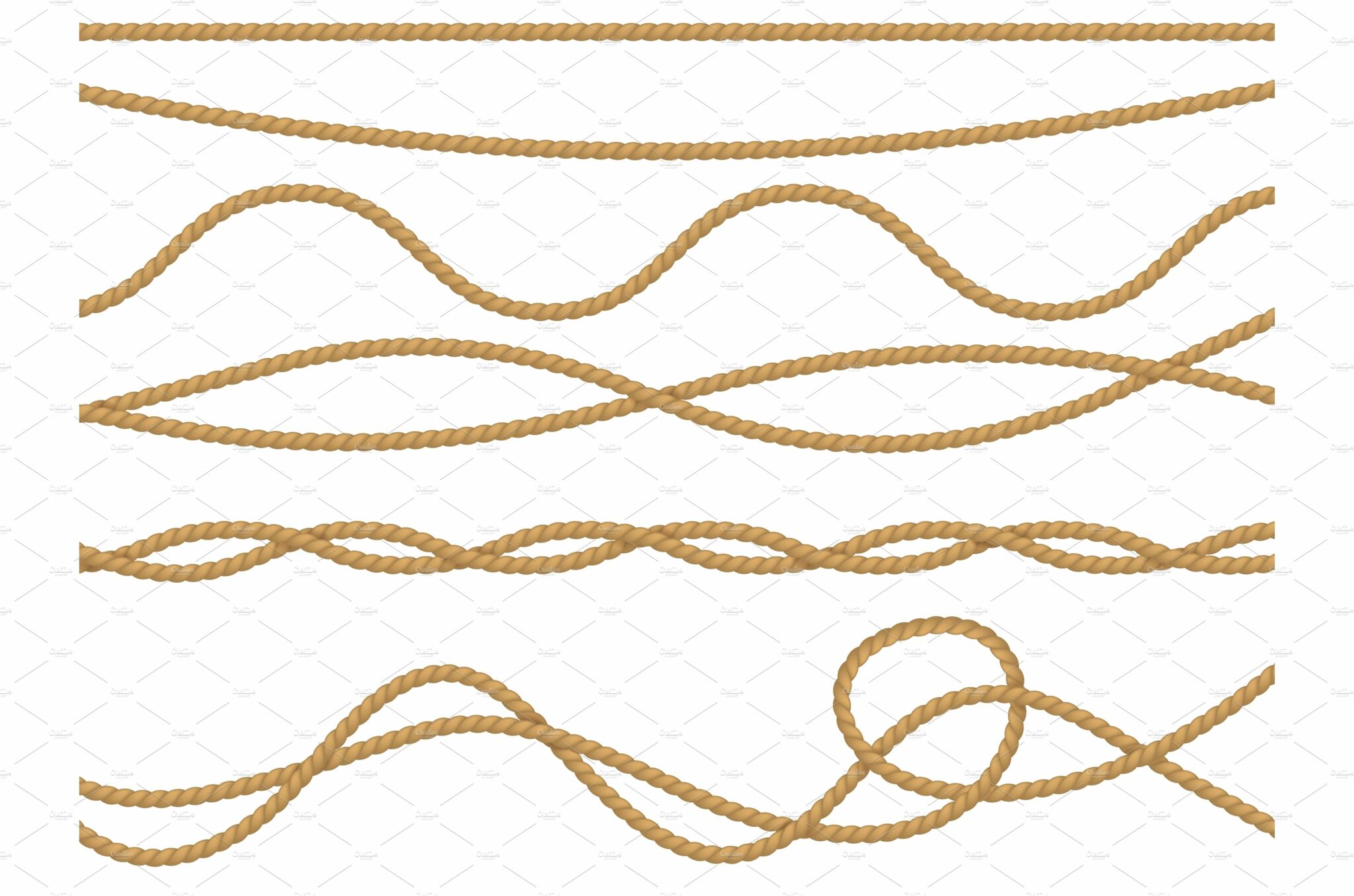Fiber ropes realistic. Curve – MasterBundles