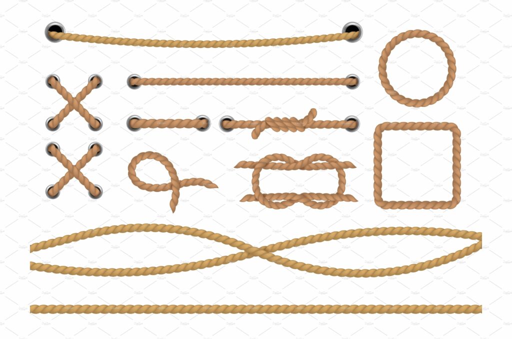 Different ropes. Realistic marine – MasterBundles
