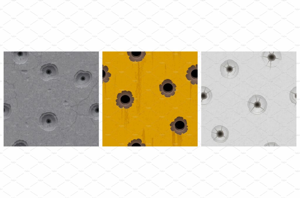Wall textures with bullet holes of – MasterBundles