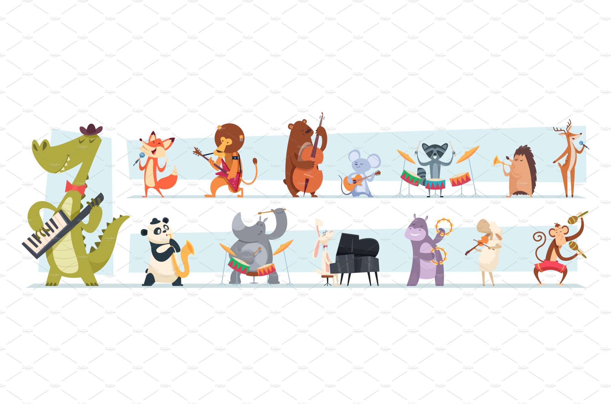 Animals musicians. Wild zoo – MasterBundles