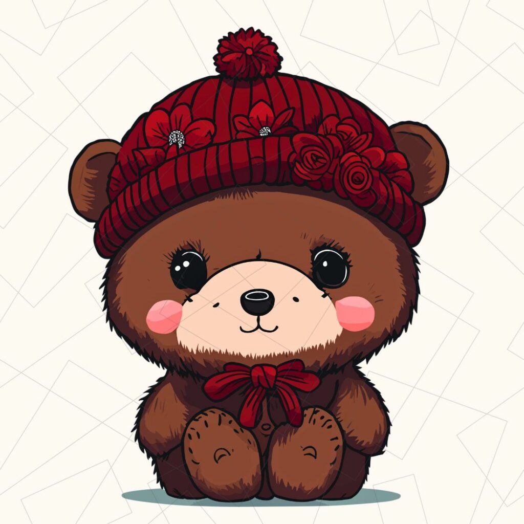 Watercolor Cute Baby Bear Clipart - MasterBundles