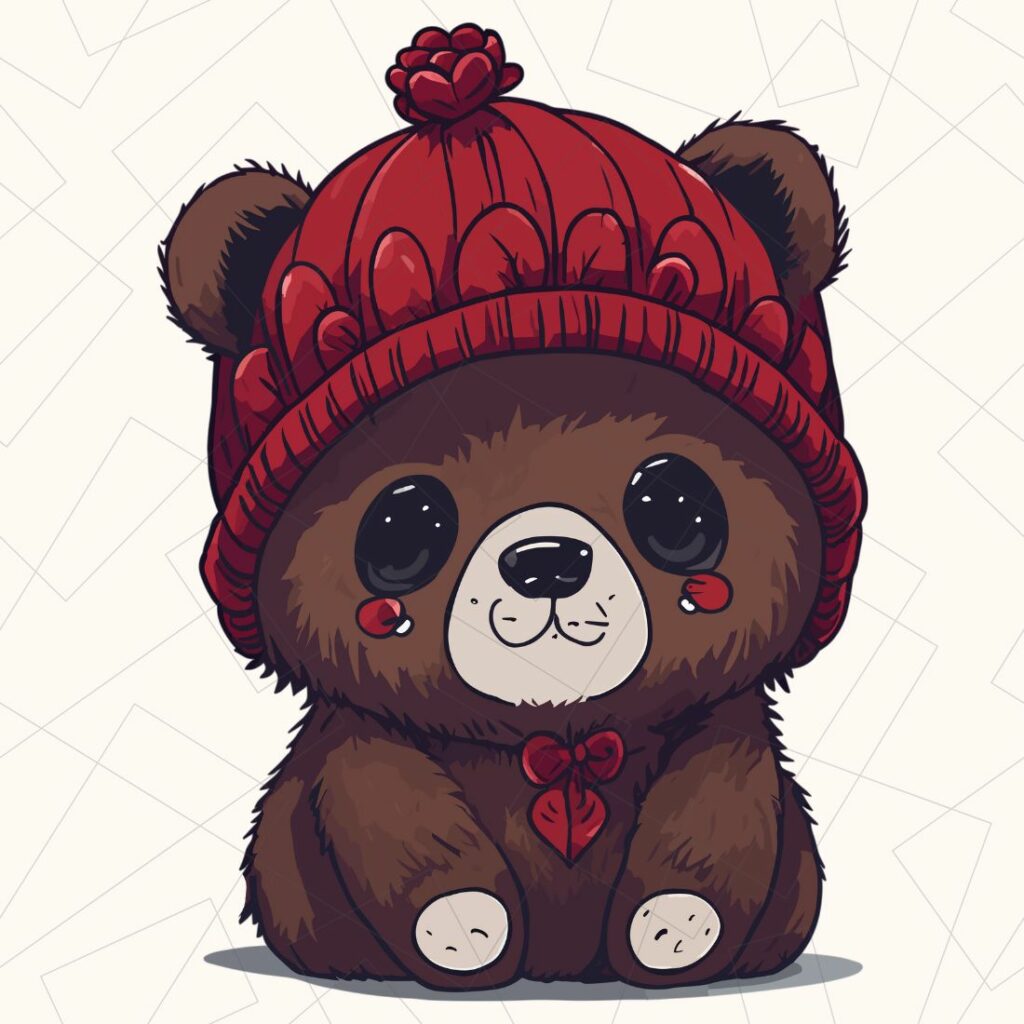 Watercolor Cute Baby Bear Clipart - MasterBundles