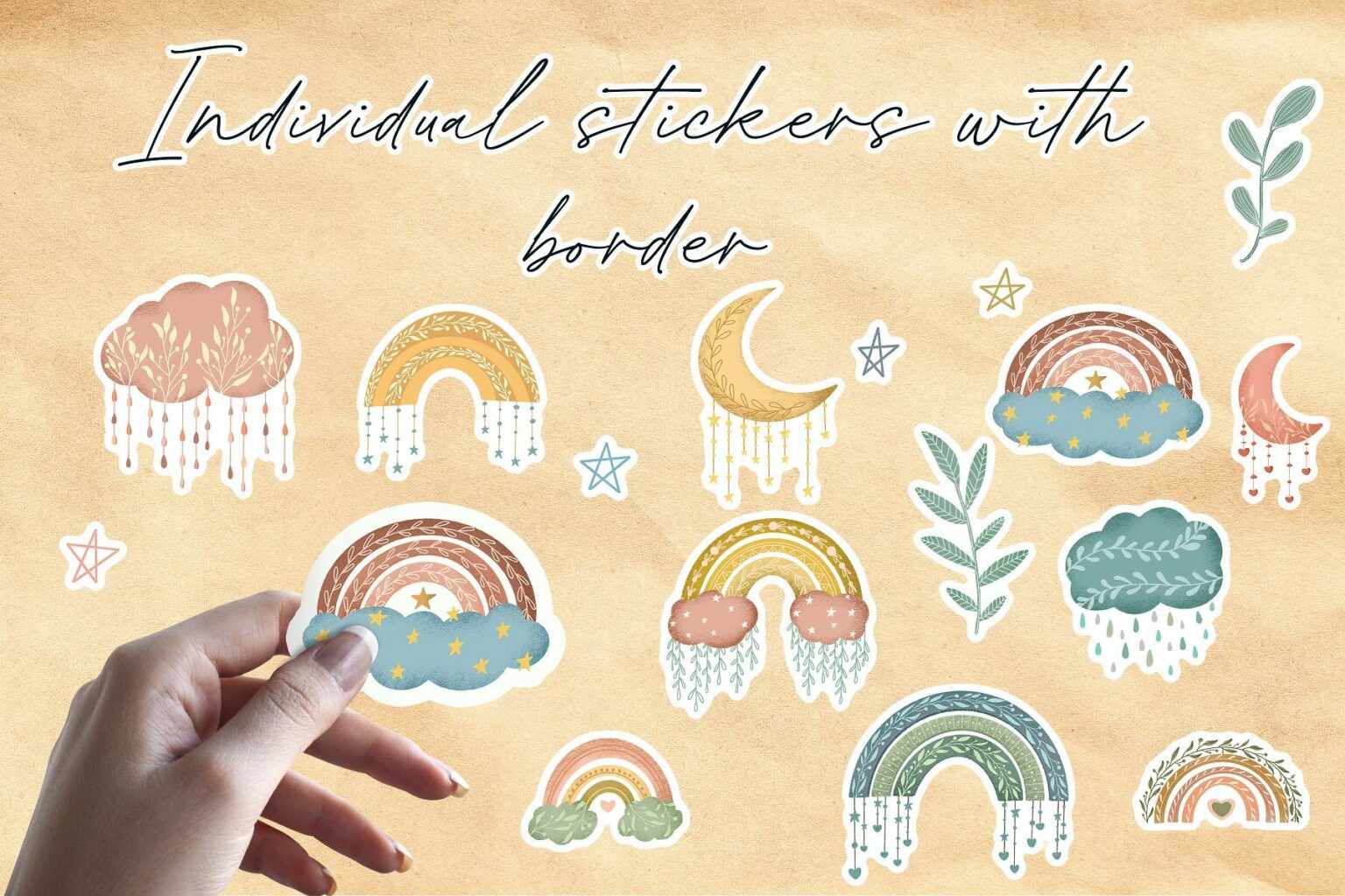 Rainbow sticker pack - MasterBundles