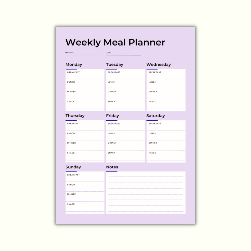 Daily Weekly Monthly Meal Planner Template - MasterBundles