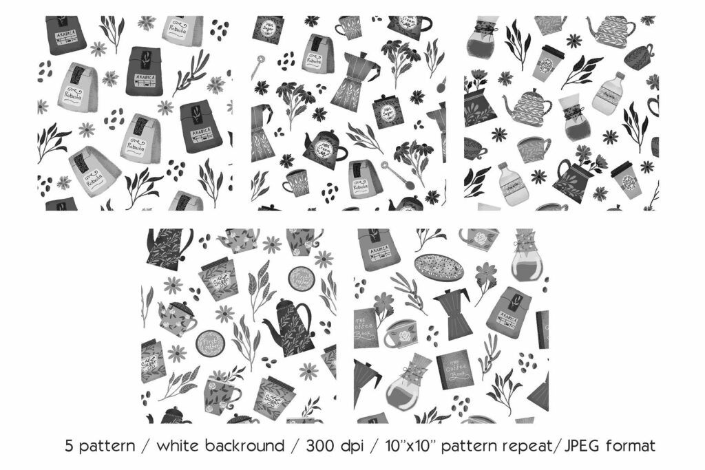 Coffee digital paper pack - MasterBundles