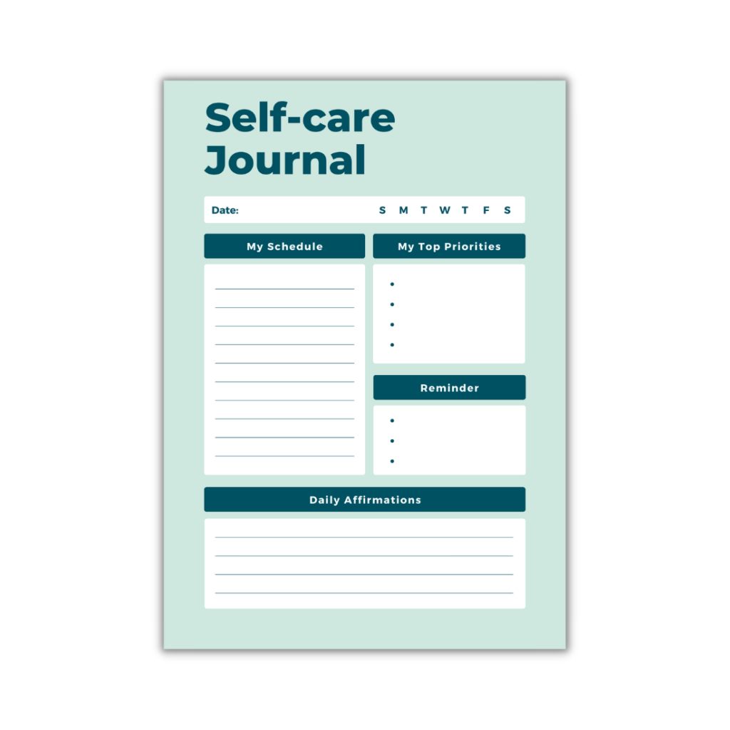 Minimalist Self Care Journal Planner Template - MasterBundles