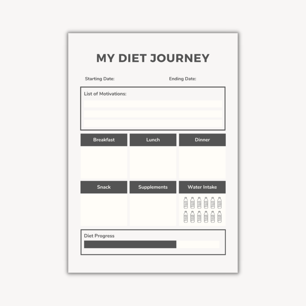 Diet Journey Planner Template - MasterBundles