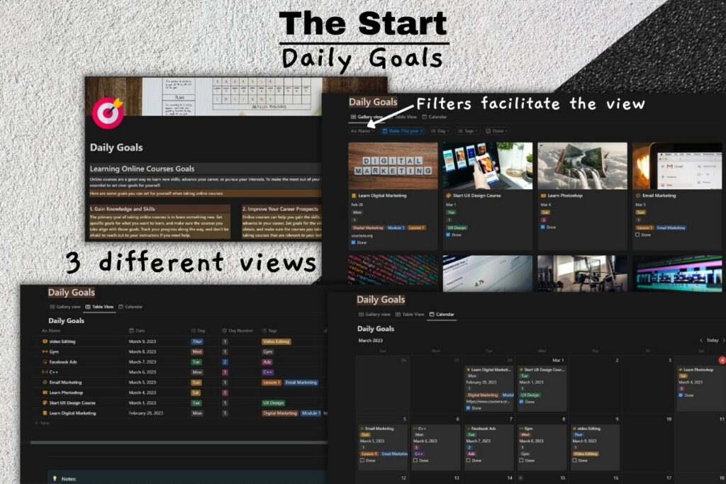 Notion Template Online Course Tracker - MasterBundles