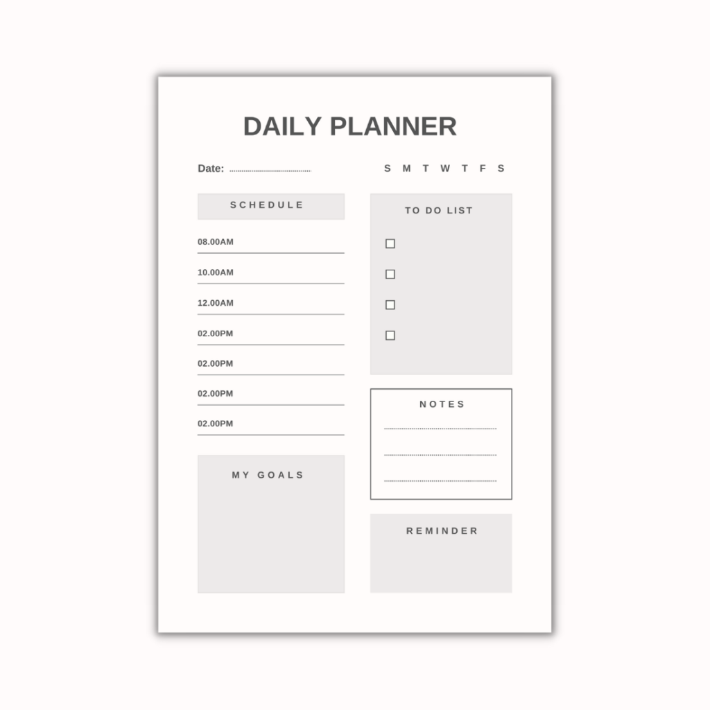 4 Minimalist Dated Personal Daily Planners - MasterBundles