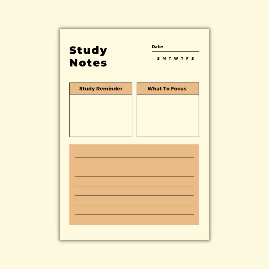 Minimalist Daily Study Planner Canva Template - MasterBundles