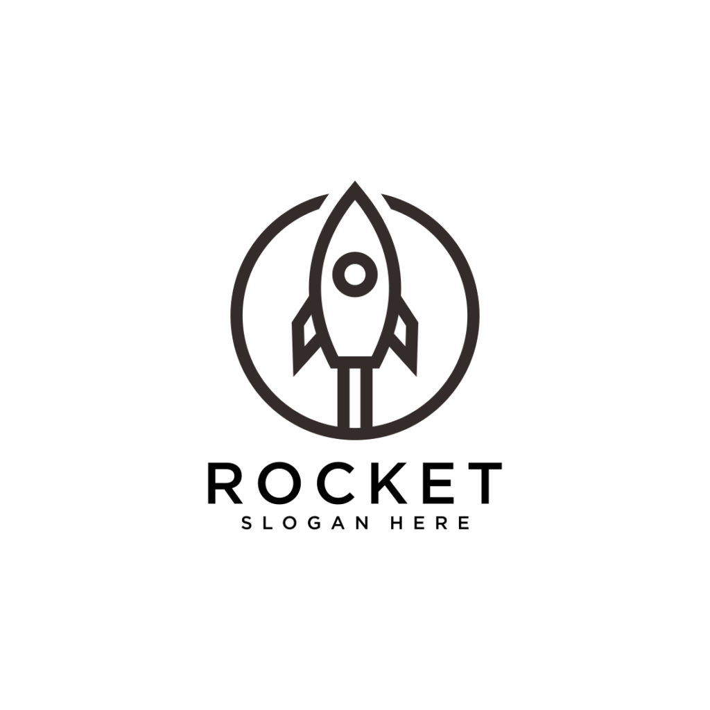 rocket launch logo vector design - MasterBundles