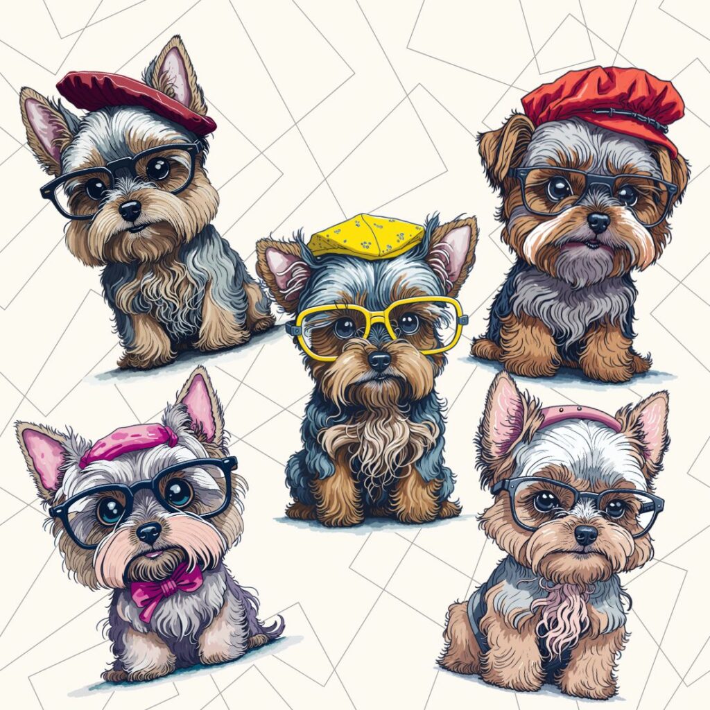 Yorkshire Terrier Watercolor Sublimation - MasterBundles