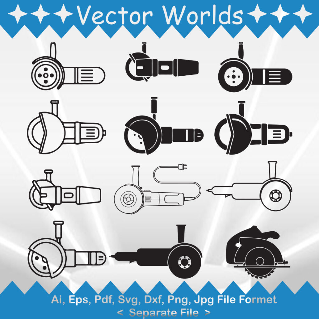 Angle Grinder SVG Vector Design. - MasterBundles