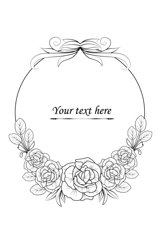 set a rose border design vector illustration, rose border and frame ...