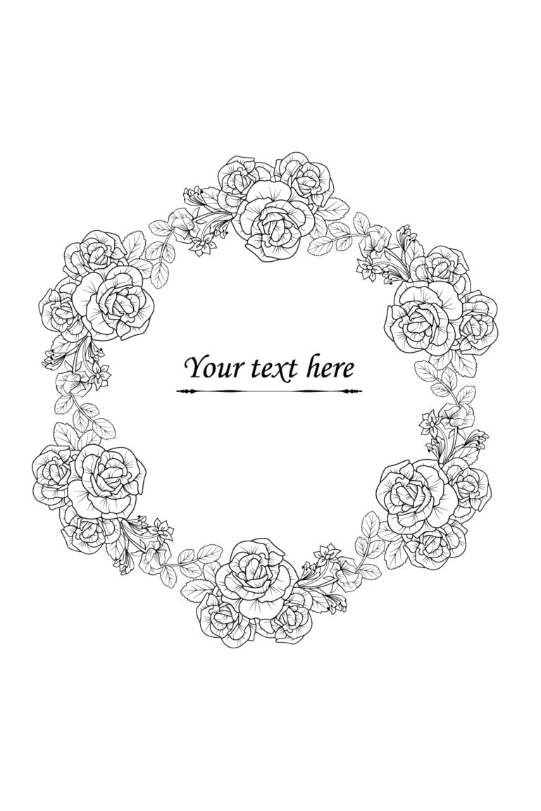 Rose flower border design. rose border and frame design, rose border ...
