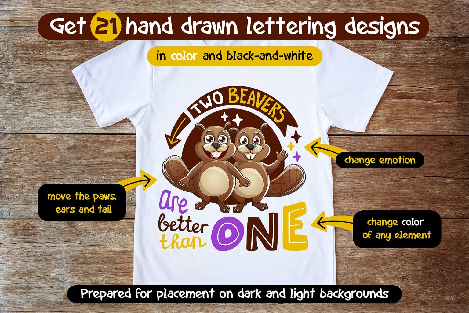 Beaver character creator + lettering – MasterBundles
