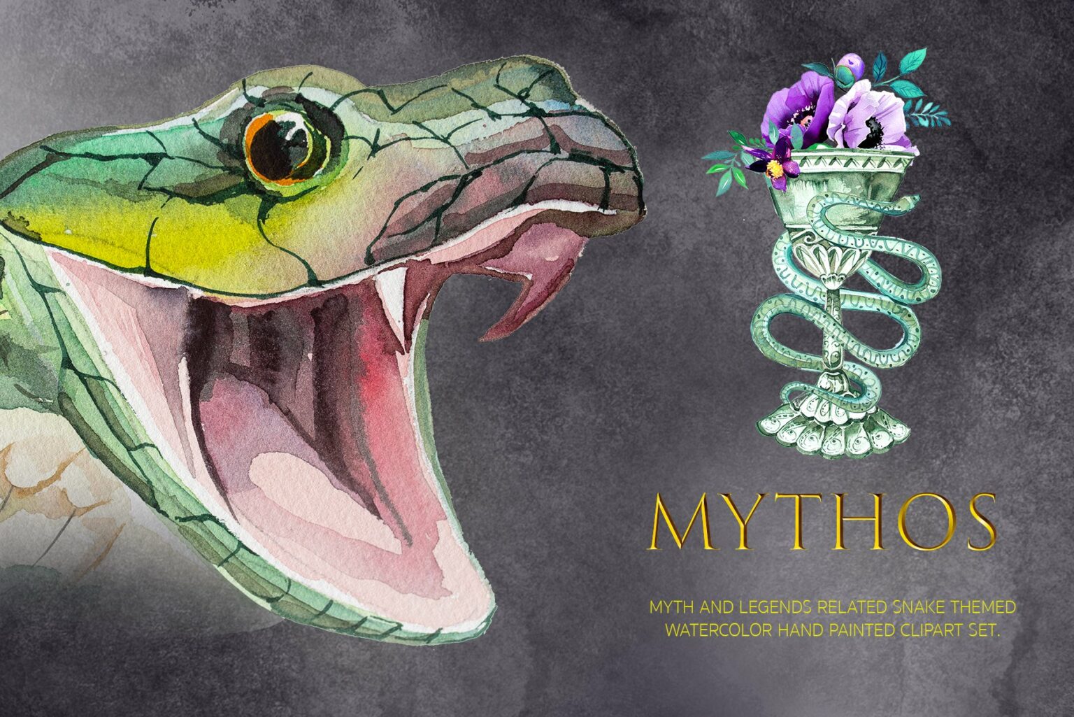 Watercolor Mythos Clipart Set – MasterBundles