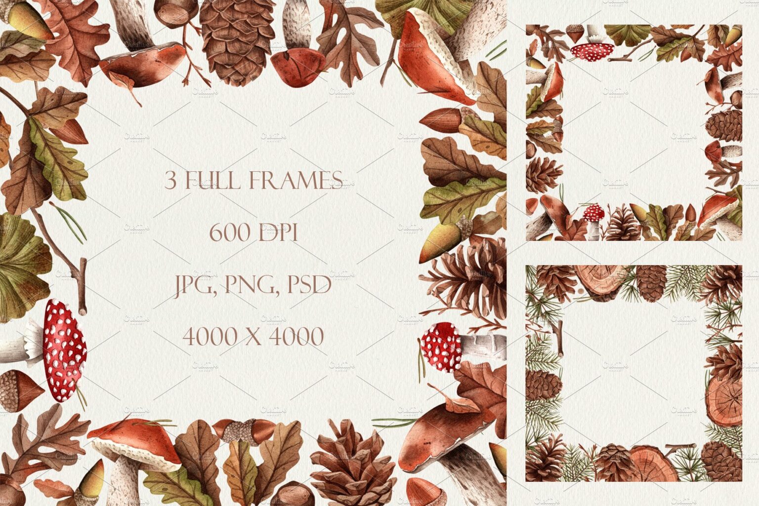 Watercolor botanical forest set – MasterBundles