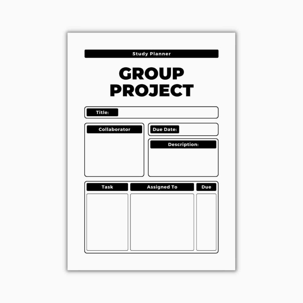 Minimalist Study Project Planner Canva Template - MasterBundles