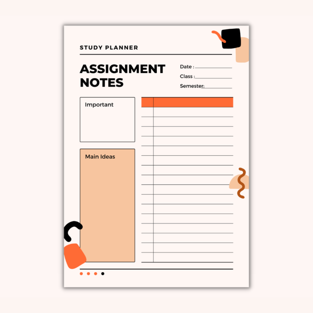 Study Planner Task Breakdown Canva Template - MasterBundles