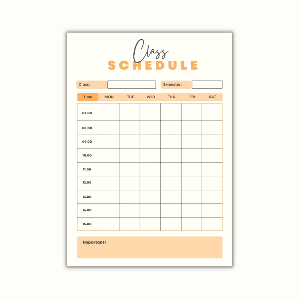 Student Schedule Project Canva Planner - MasterBundles