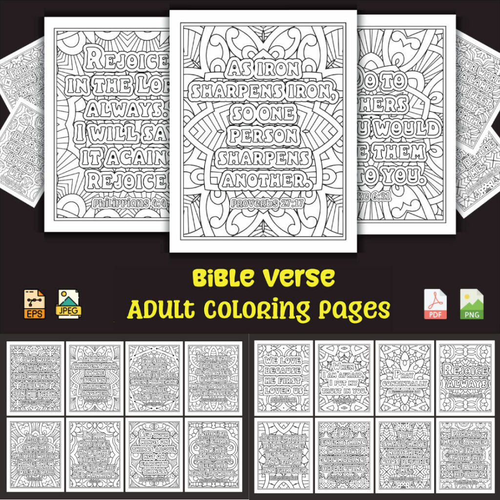 Bible Verse Coloring Pages - MasterBundles