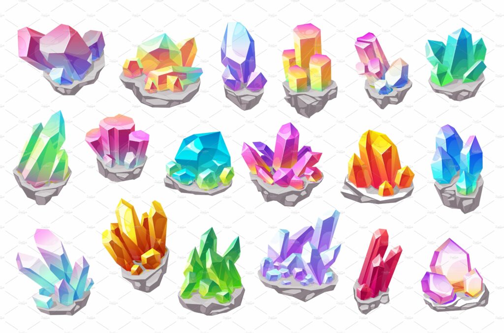 Gem stones and minerals set – MasterBundles