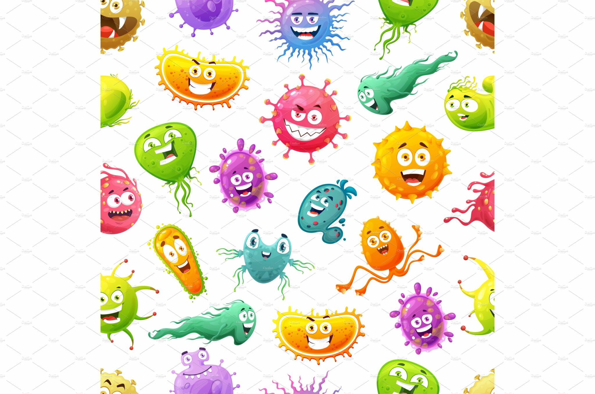 Virus, bacteria, germ pattern – MasterBundles