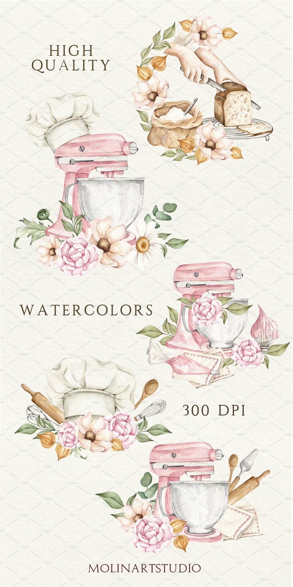 Watercolor Baking Clipart – MasterBundles