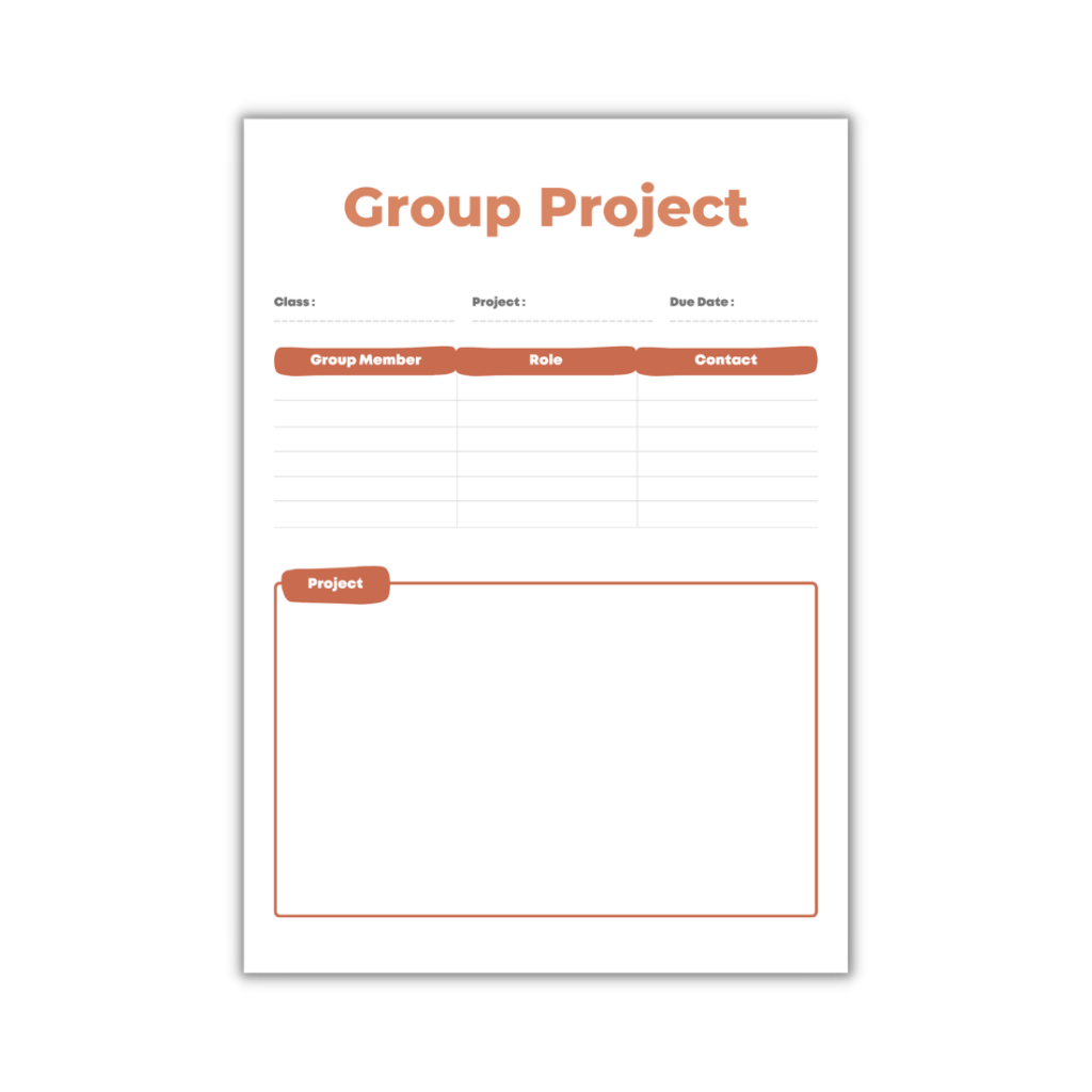 Minimalist Student Assignment Project Planner Template - MasterBundles