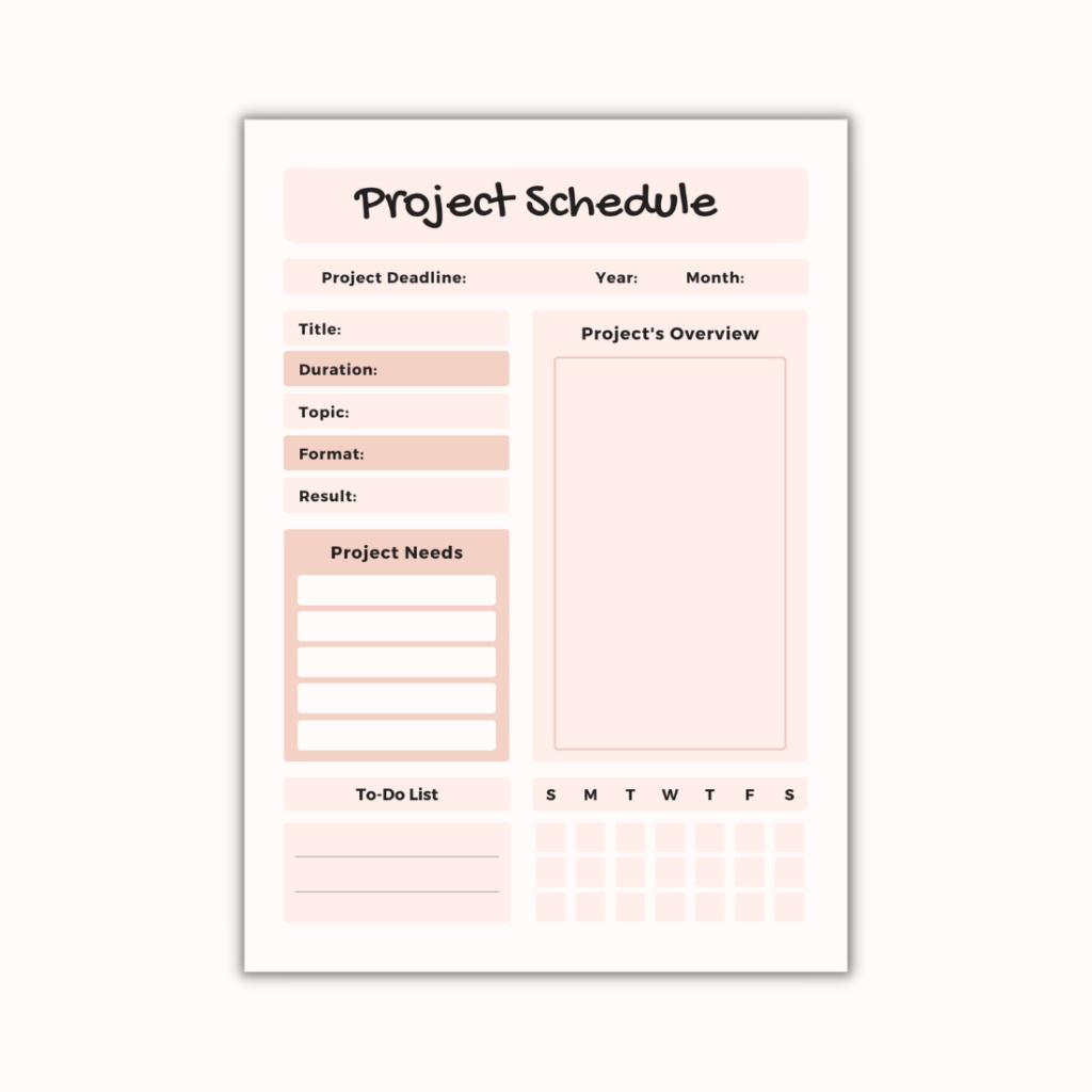Cute Pink Student Study Planner Template - MasterBundles