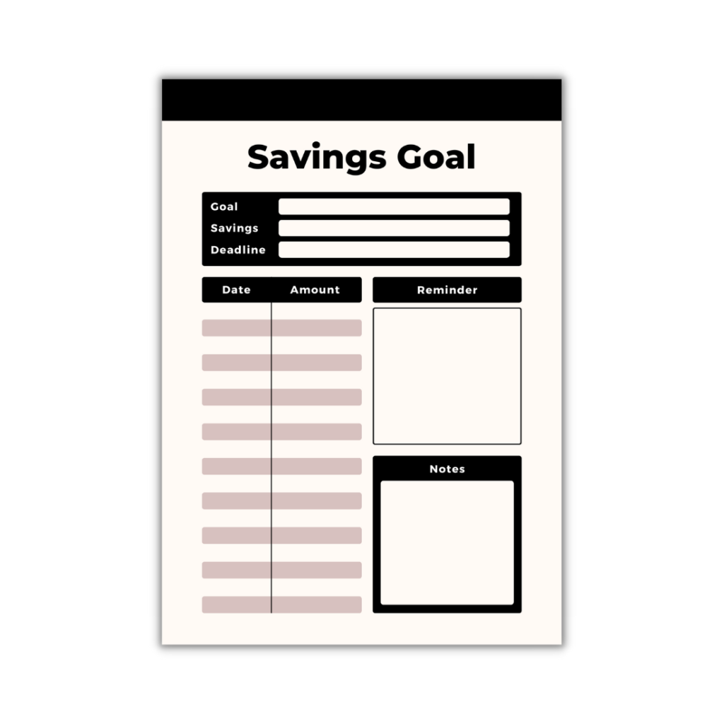 Savings Plan Planner Canva Template - MasterBundles