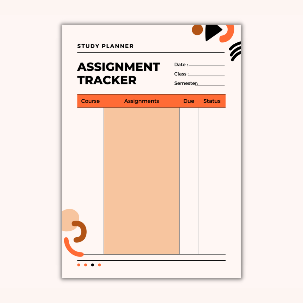 Study Planner Task Breakdown Canva Template - MasterBundles