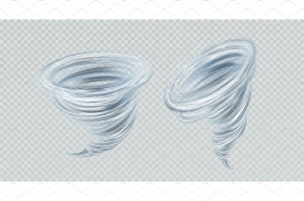 Realistic vector tornado swirl – MasterBundles