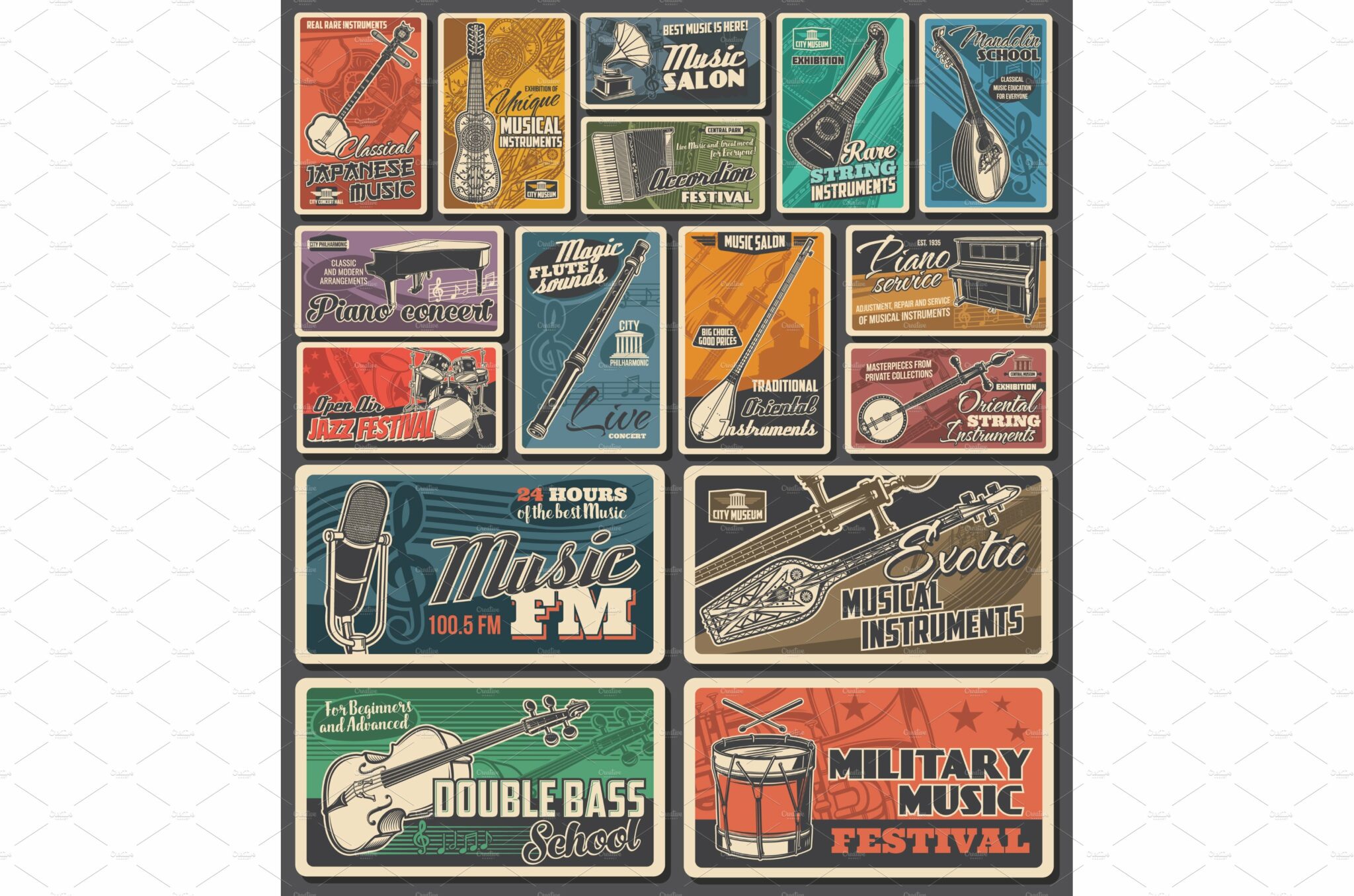 Exotic oriental, music instruments – MasterBundles