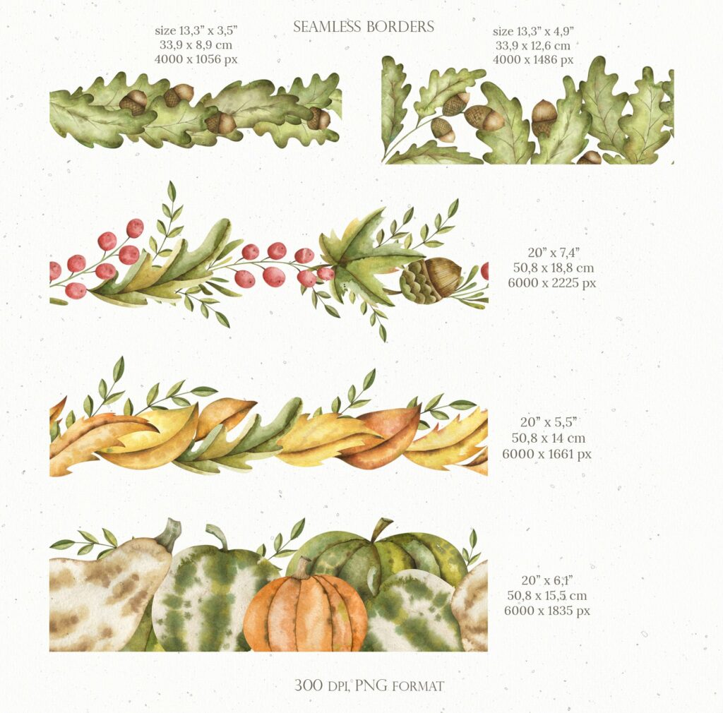 Watercolor Cute Thanksgiving Set – MasterBundles